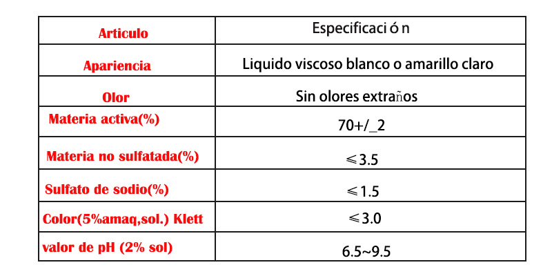 lauril eter sulfato de sodio al 70 buena calidad